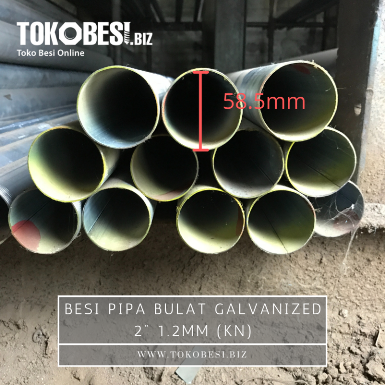 Besi Pipa Bulat Galvanized 2″ 1.2mm (kn) – Tokobesi.biz